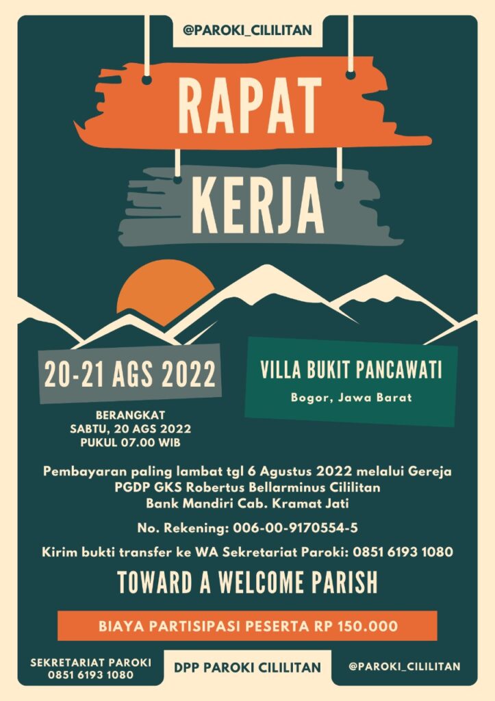 Rapat Kerja Dewan Paroki Pleno 2022-2025 – Gereja St. Robertus Bellarminus